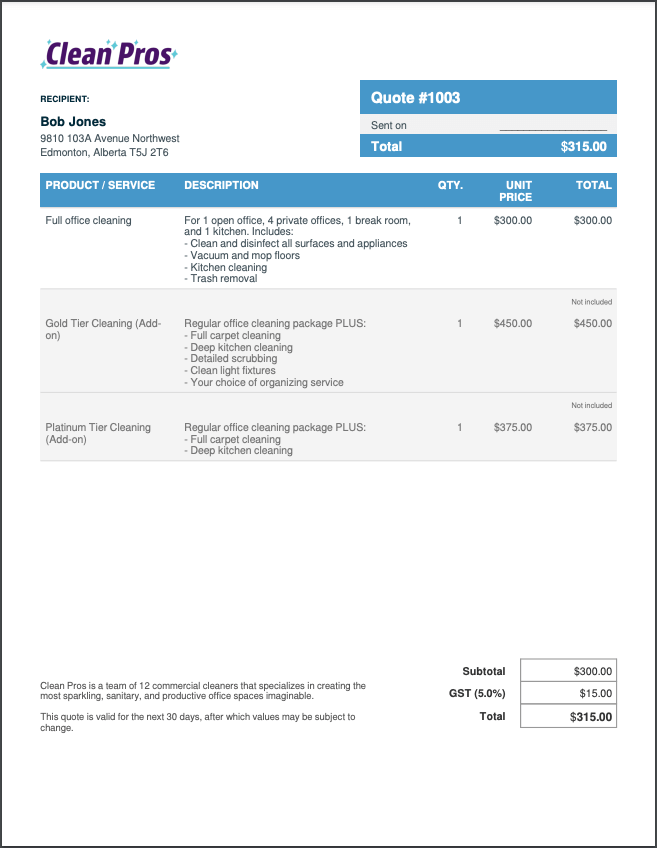 Free Commercial Cleaning Estimate Template Download Now Jobber