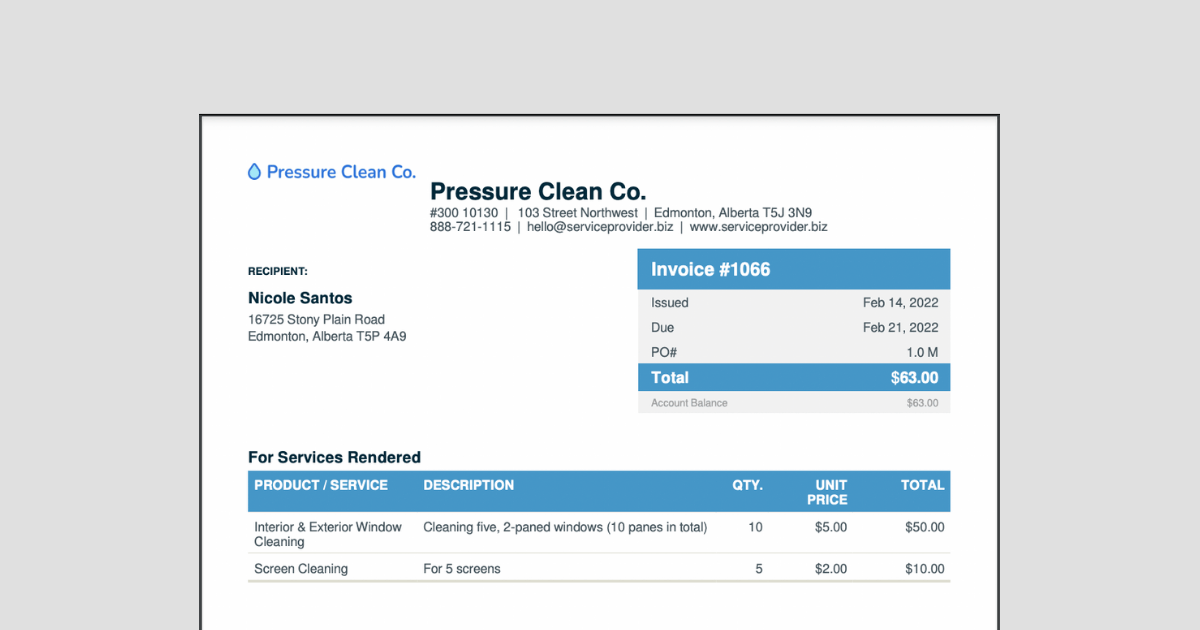 Window Invoice Template Smaalerts