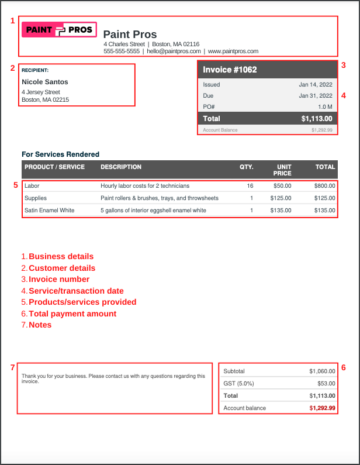 Free Painting Invoice Template - Edit and Download
