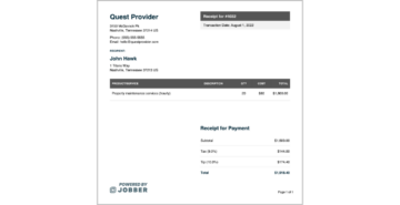 Free Receipt Template | Edit & Download | Jobber