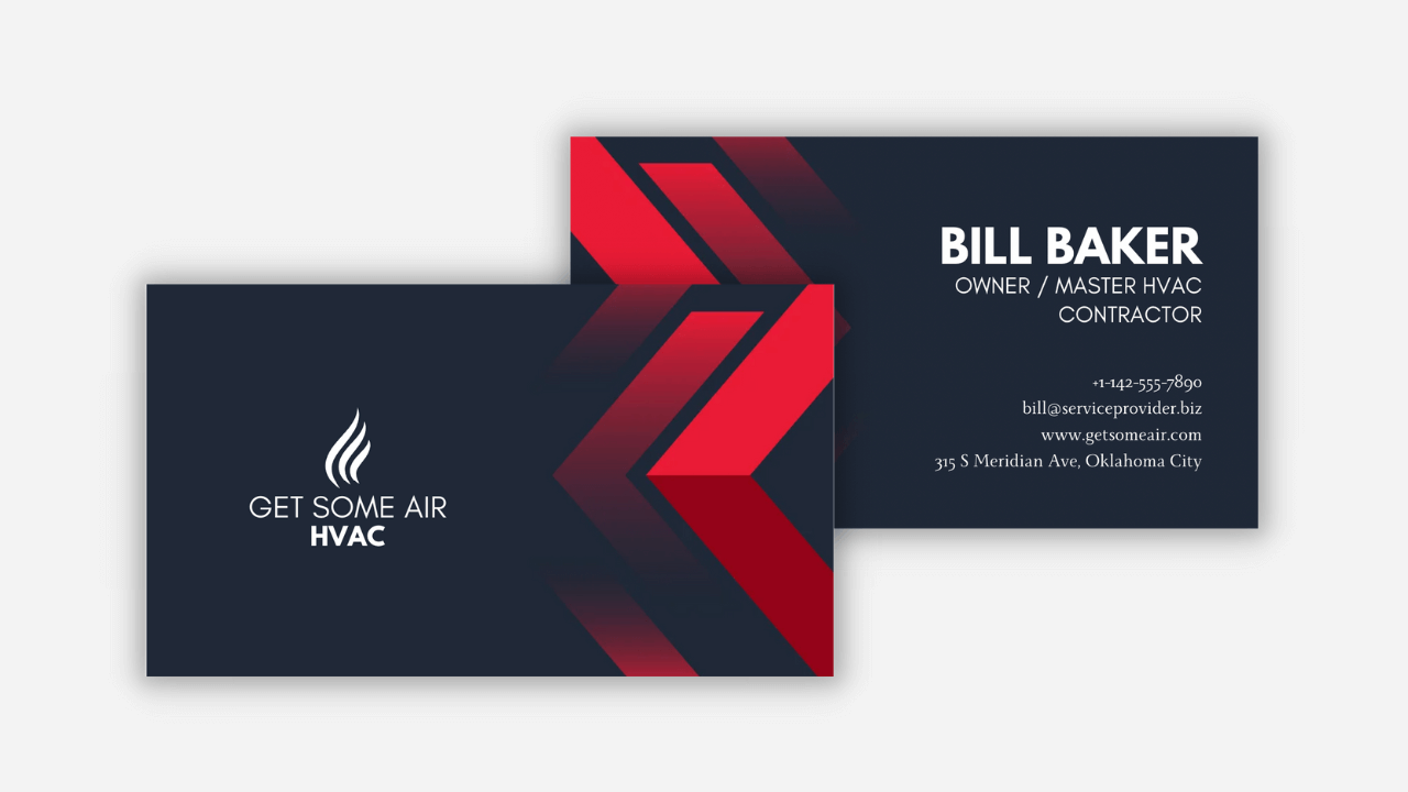8 Best HVAC Business Cards To Attract Customers Examples 