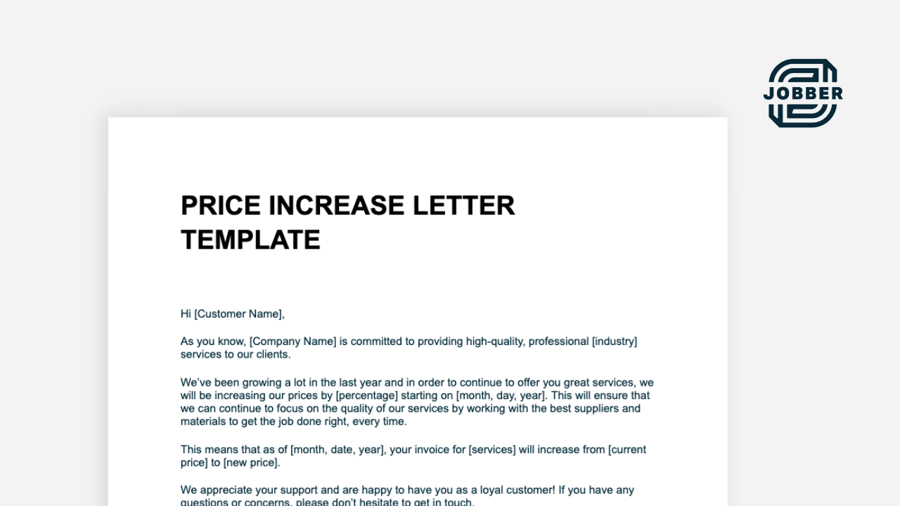 How To Write A Price Increase Letter For Customers Free Template 