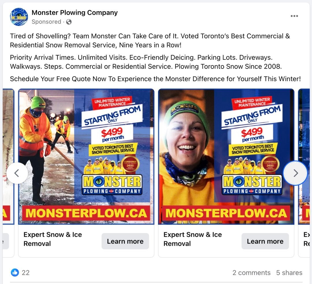 Snow Removal Ads to Attract Customers and Generate Leads