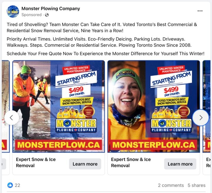 Snow Removal Ads to Attract Customers and Generate Leads